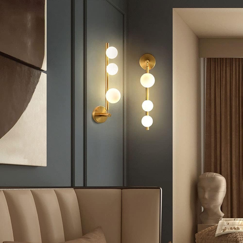 Mid-Century Wall Sconce | 3-Light Gold Fixture | Diamond Electricals